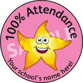 100% Attendance Sticker | EPSL Educational Printing | Buy Now